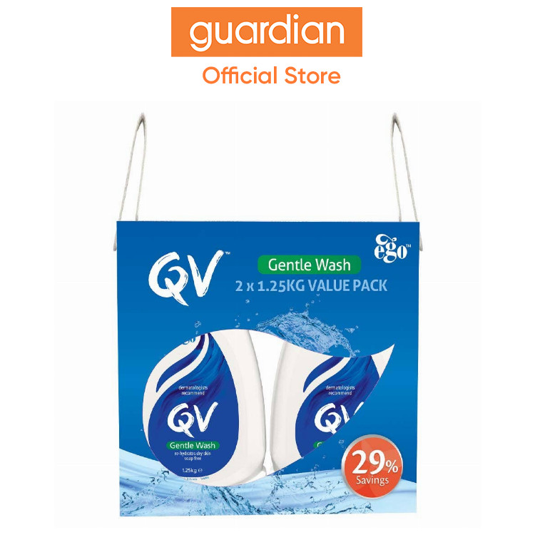 Ego QV Gentle Wash Value Pack 2 x 1.25kg for Dry Skin | Shopee Singapore