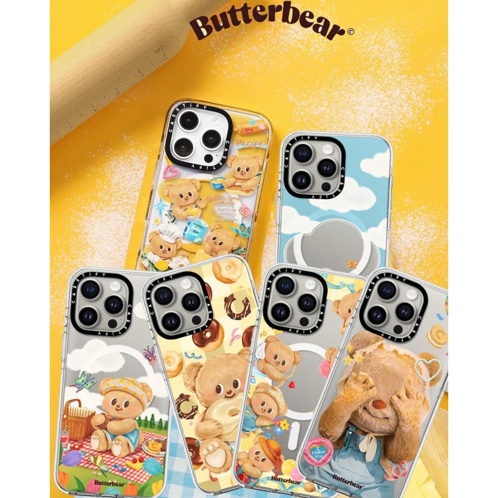 CASEACASE X Butterbear Impact Clear Magnetic suction Case for iPhone 16 ...