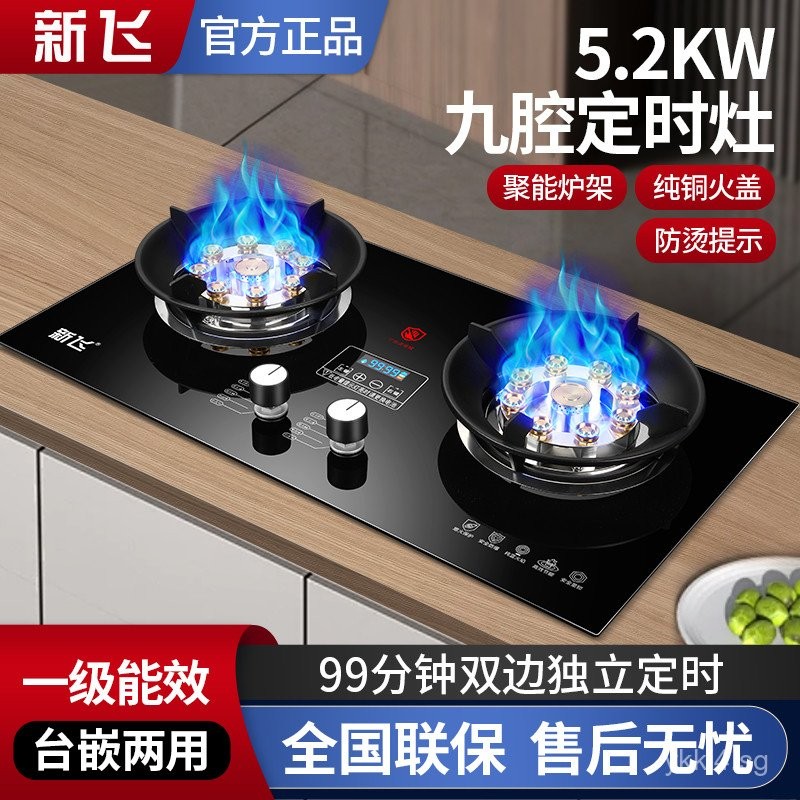 Xinfei Gas Stove Double Burner Gas Stove Household Built-in Natural Gas ...