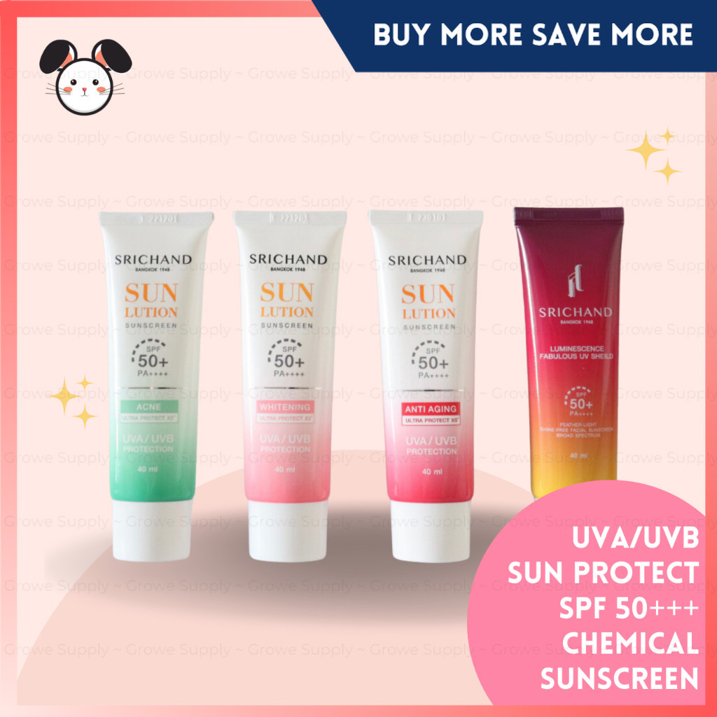 [SG INSTOCK] Srichand Sunlution Chemical Sunscreen / Luminescence Broad Spectrum UVA/UVB SPF50 ...