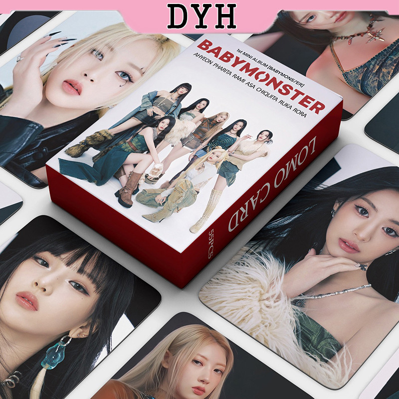 55pcs/box BABYMONSTER Photocards BABYMONS7ER Album KPOP LOMO Card ...