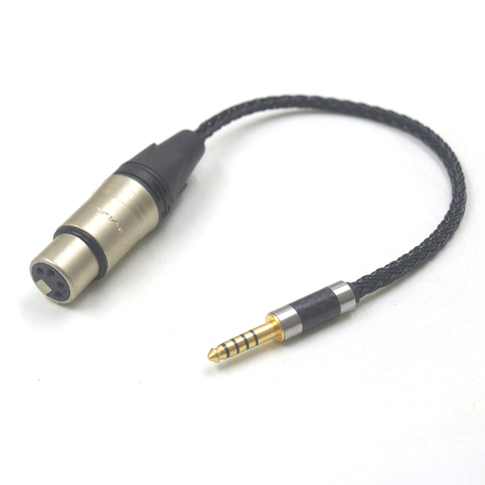 16 Core Dark Black 4.4mm Balanced Male to 4pin XLR Balanced Female ...