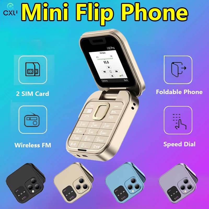 flip phone FM Radio Magic Voice Blacklist Speed Dial 2SIM Card Foldable ...