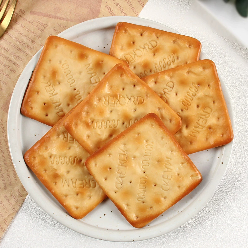 6Pcs Realistic Fake Soda Biscuits - PVC Bakery Display Props for Shop ...
