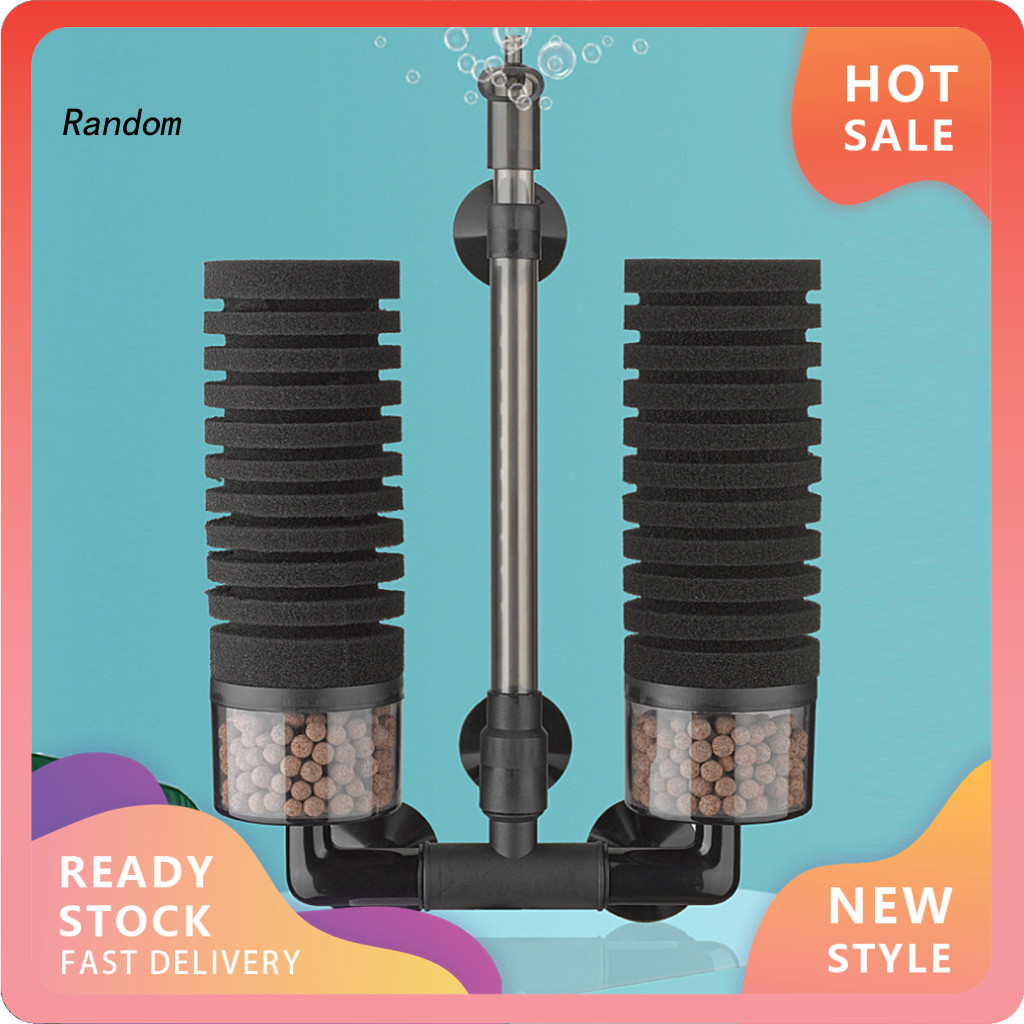 RAN Dual Sponge Filter - Effective Aquarium Bio-Filtration with Air ...