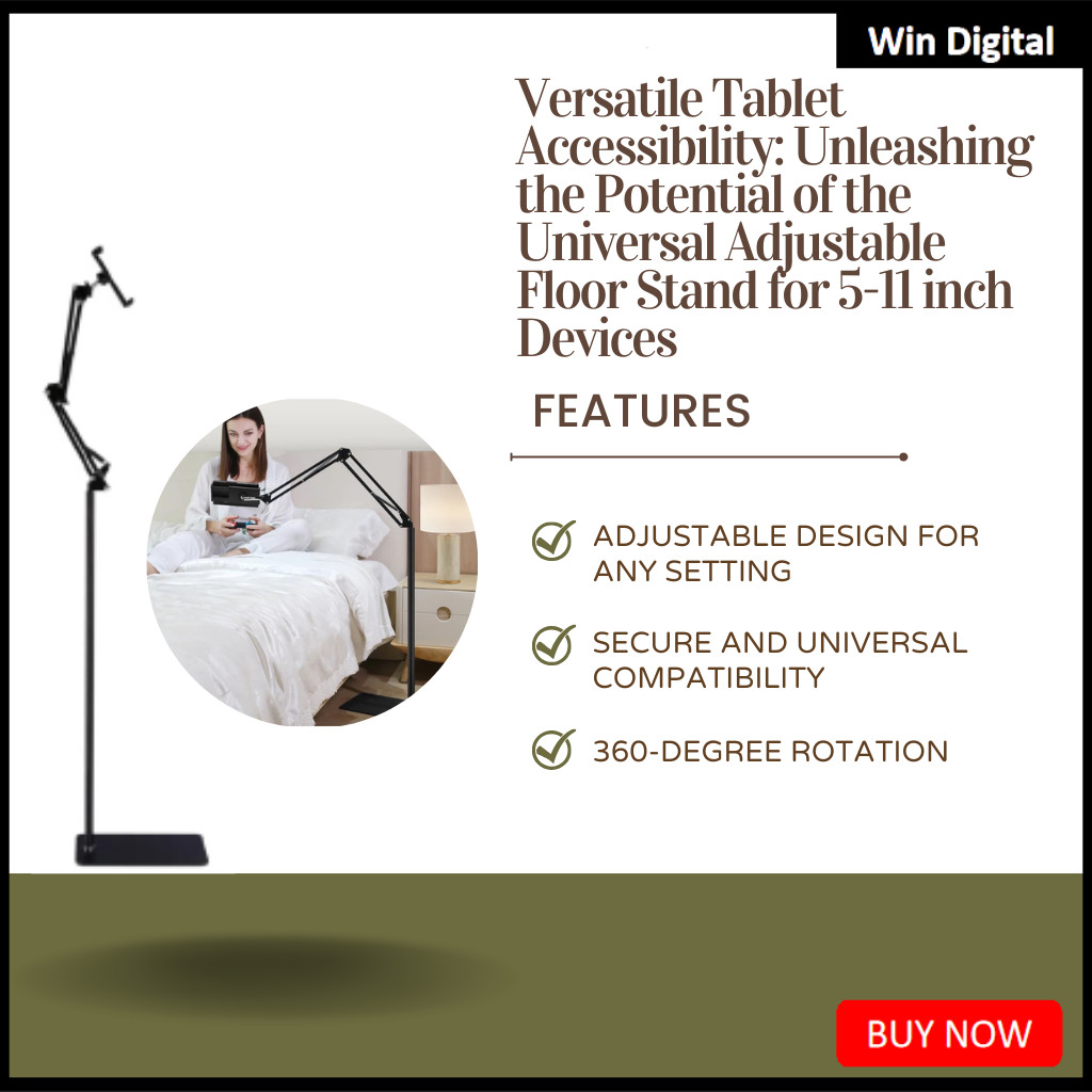 Adjustable Tablet Floor Stand Universal Tablet Holder Bed Sofa Desktop ...