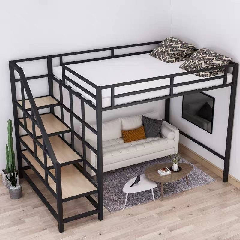 Loft Bed Single Upper Dormitory Duplex Penthouse Bed Multifunctional ...