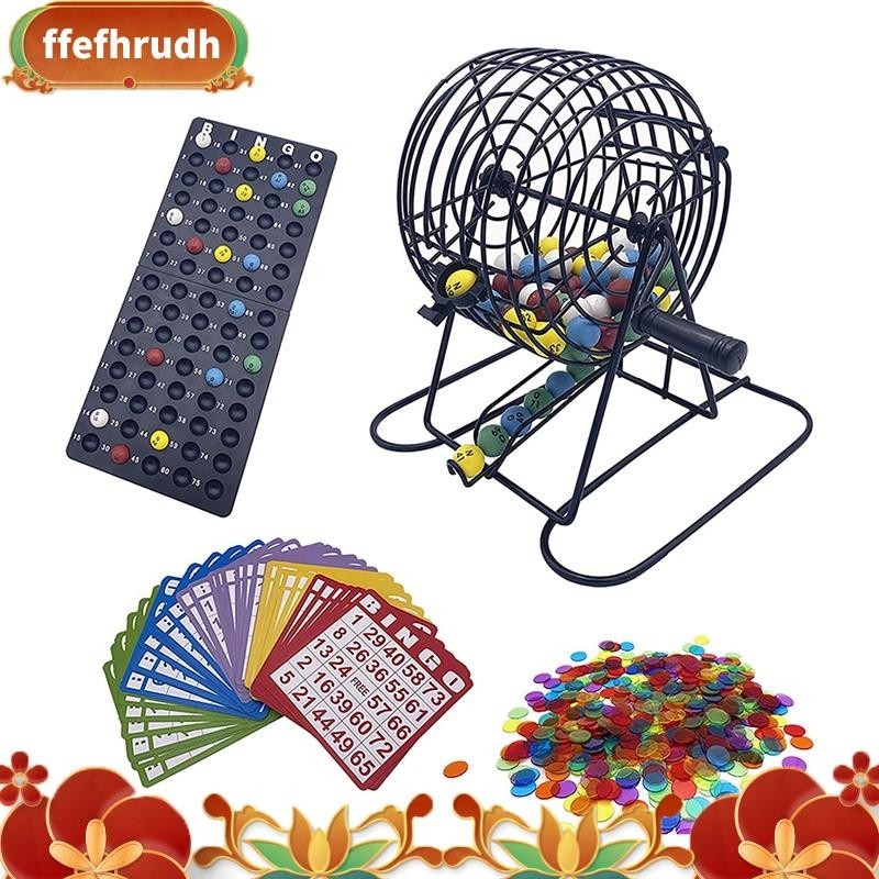 Deluxe Bingo Game Set with 6 Inch Bingo Cage, Bingo Master Board,75 ...