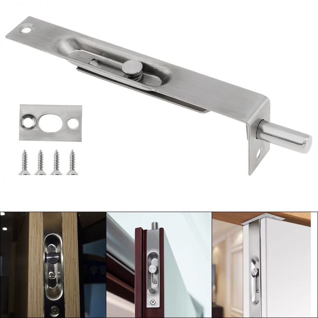 6 Inch Stainless Steel Concealed Double Door Latches Heavy Duty Slide ...