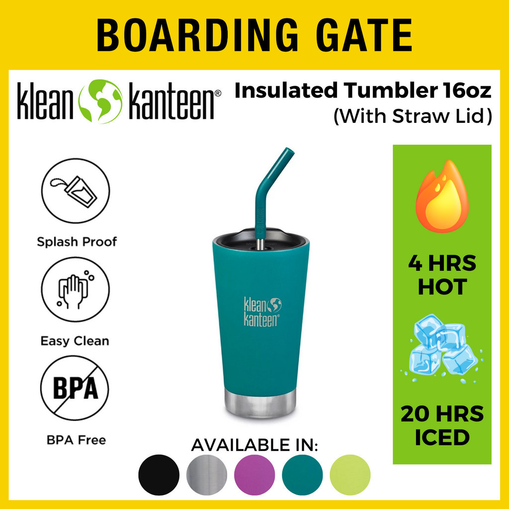 Klean Kanteen Insulated Tumbler 16Oz (With Straw Lid) | Shopee Singapore