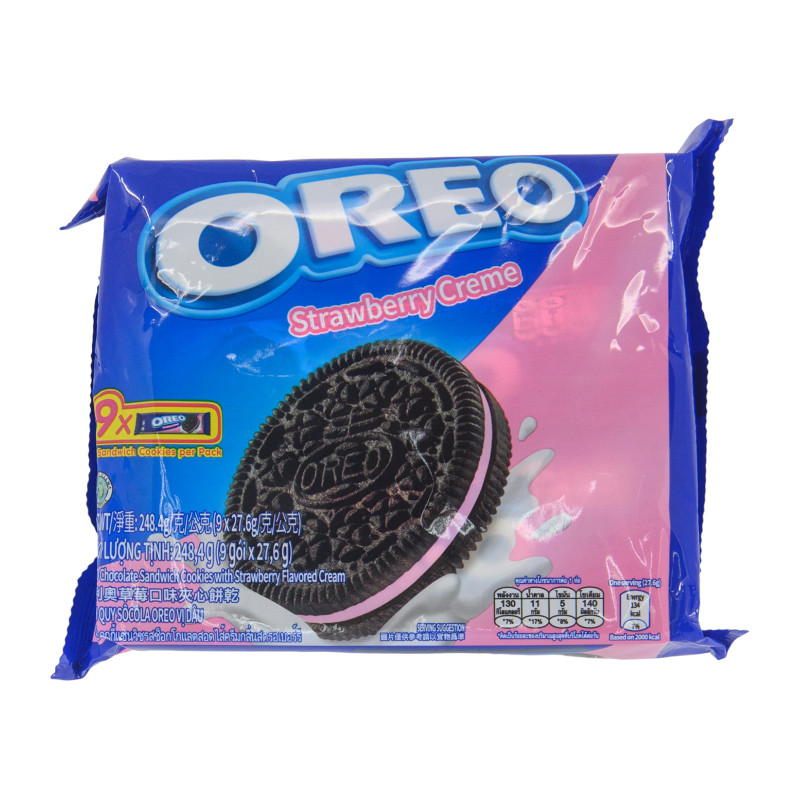 Oreo Strawberry Cream Sandwich Cookie 256.5g | Shopee Singapore