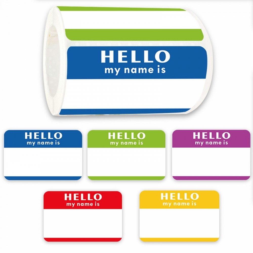 300PCS/Name-Tags Stickers Hello My Name Is Labels For Office Meeting ...
