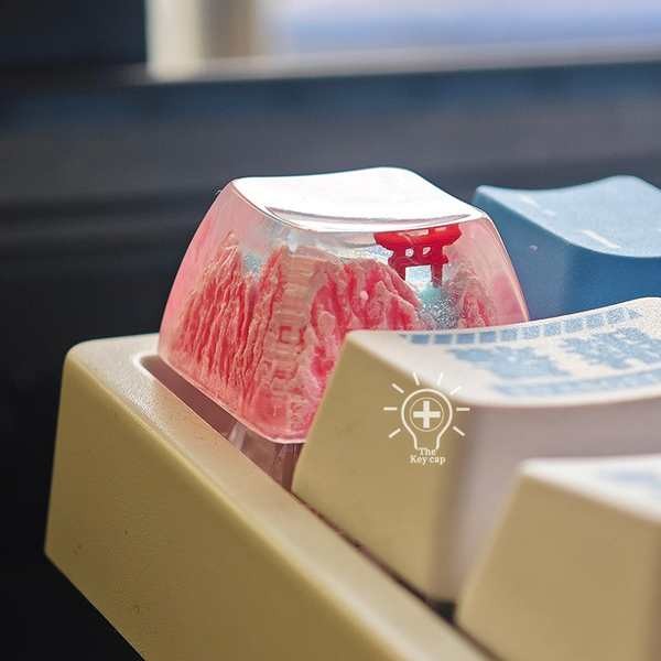keycaps keycaps custom Mechanical Keyboard Snow Mountain Mount Fuji ...