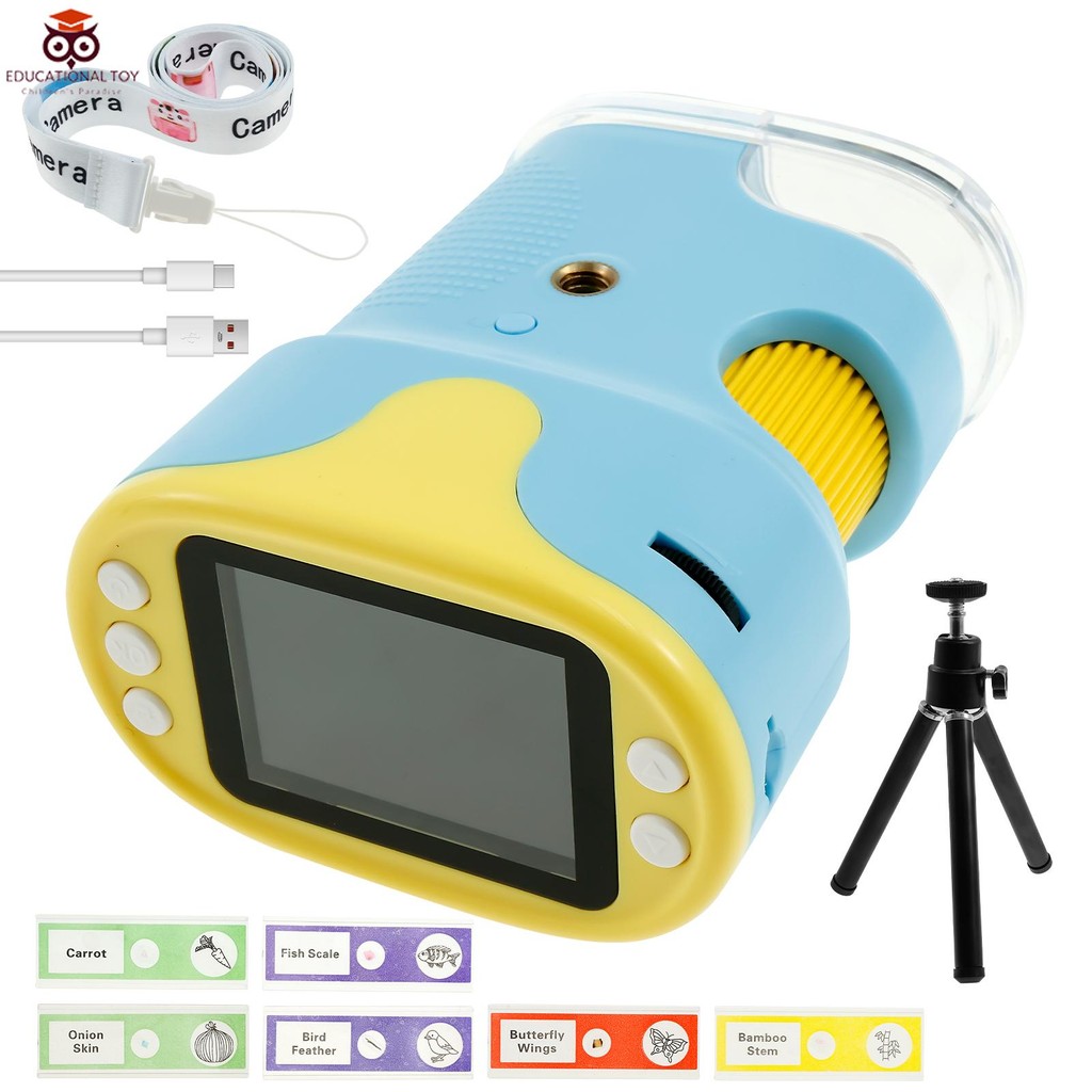 Mini Kid Microscope 1000X Pocket Microscope Rechargeable Children ...