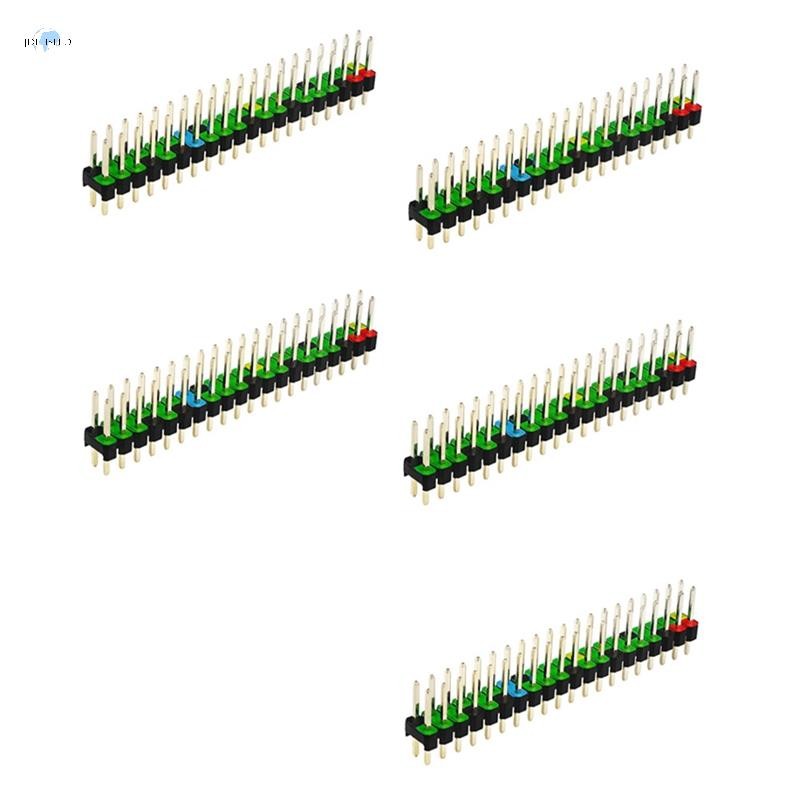 5 Pcs 2 X 20 Pin Male GPIO Header GPIO Connector Stacking Header Extend ...