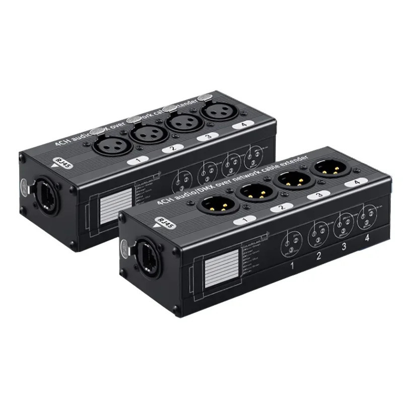 1 Pair XLR Audio Ethernet Extender over Rj45 Cat6 to 330ft 4-Ch 3 Pin ...