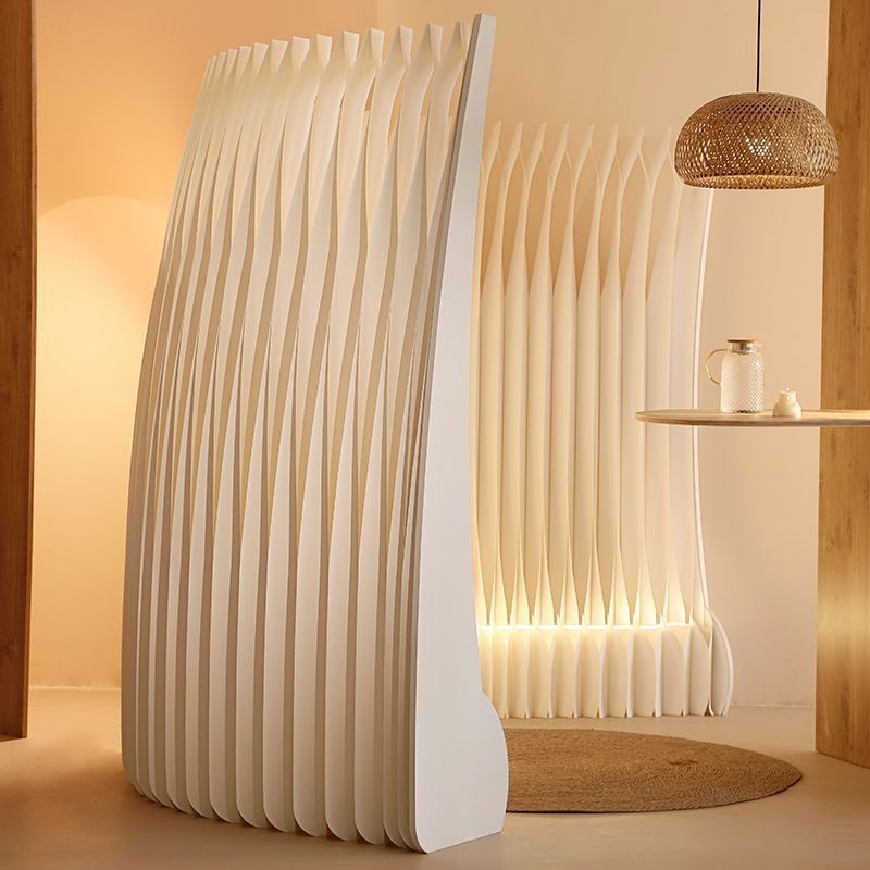 Folding Screen Partition Wall Luminous Paper Wall Commercial Office ...