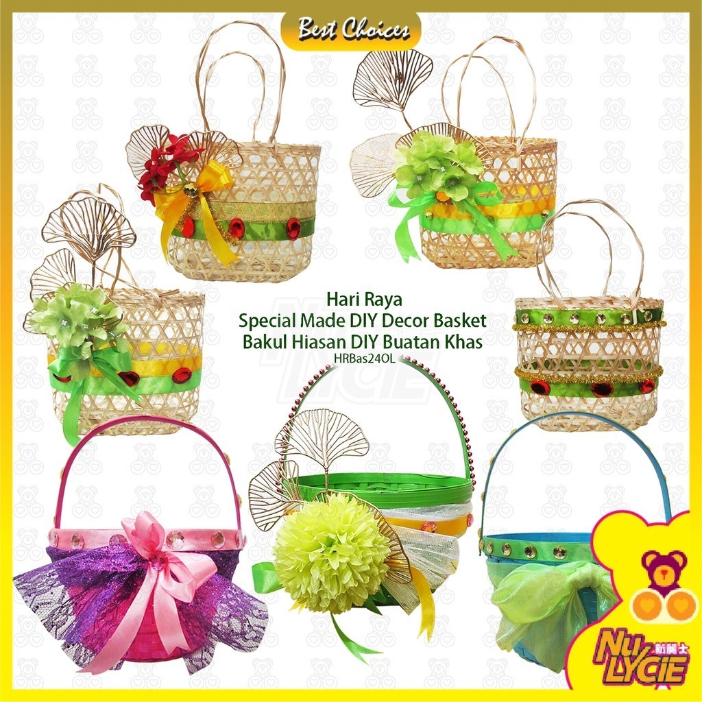 Hari Raya Special Made DIY Decor Basket Bakul Hiasan DIY Buatan Khas ...