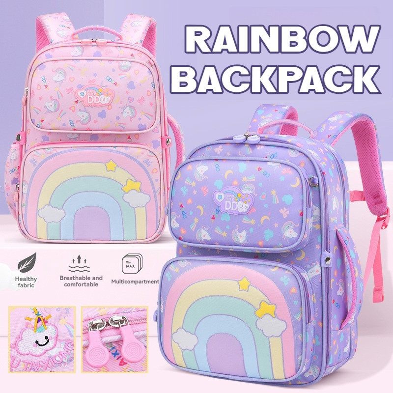Rainbow Beg Sekolah Backpack Kids School Bag Children Beg Sekolah ...
