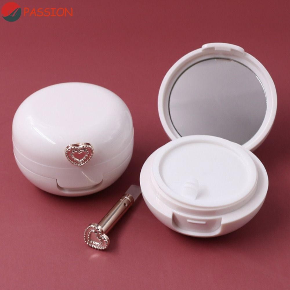 PASSION Cosmetic Lip Balm Container, Small Mirror Travel Lip Sleeping ...