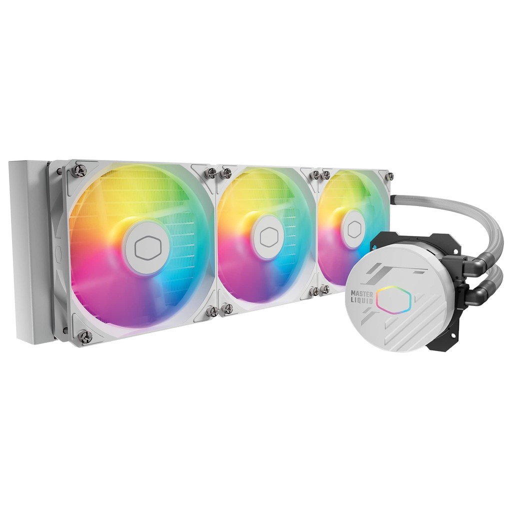 COOLER MASTER LIQUID 360L CORE ARGB CPU COOLER -WHITE MLW-D36M-A18PZ-RW ...