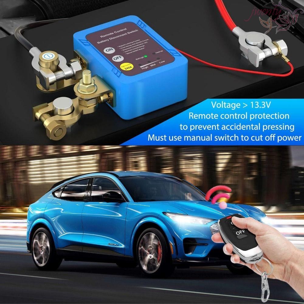 JWENTY Power Cut Off Kill Switches, Remote Control 12V 240A Car Battery ...