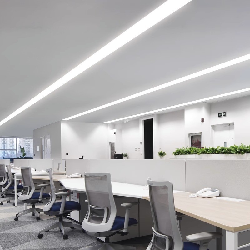 Embedded led Linear Light Concealed Ceiling Strip Light Embedded Office ...