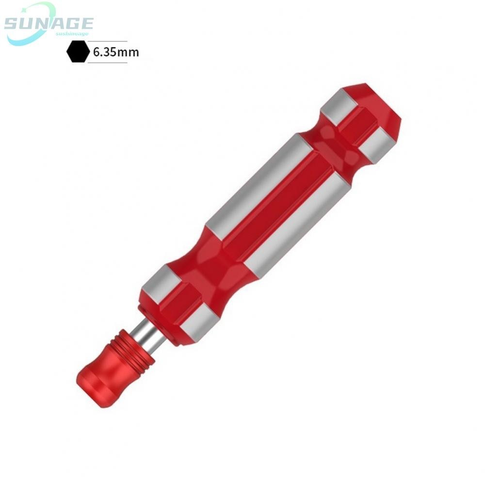 Screwdriver Handle Self-locking 1/4\'\' Hex 138mmx28mm Metal Non-slip ...