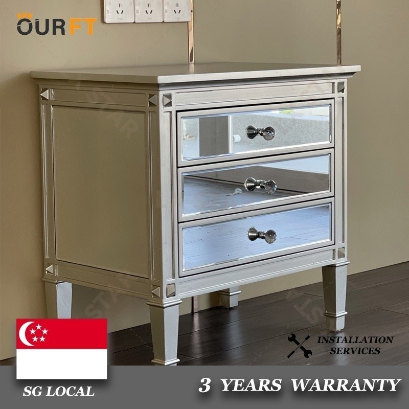 ABC Bedside Modern Table Mirror Bedside Cabinet Sofa Side Cabinets ...