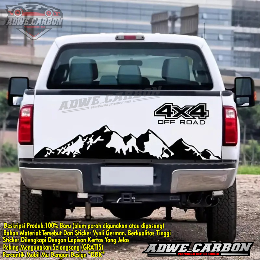 Mitsubishi STRADA TRITON HILUX Car Rear Door STRIPING Sticker 4x4 ...