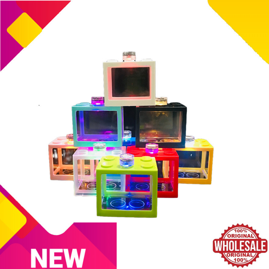 AQUARIUM MALL MINI TANK SMALL12x8x10.5cm FISH Aquarium Mini Lego Block ...