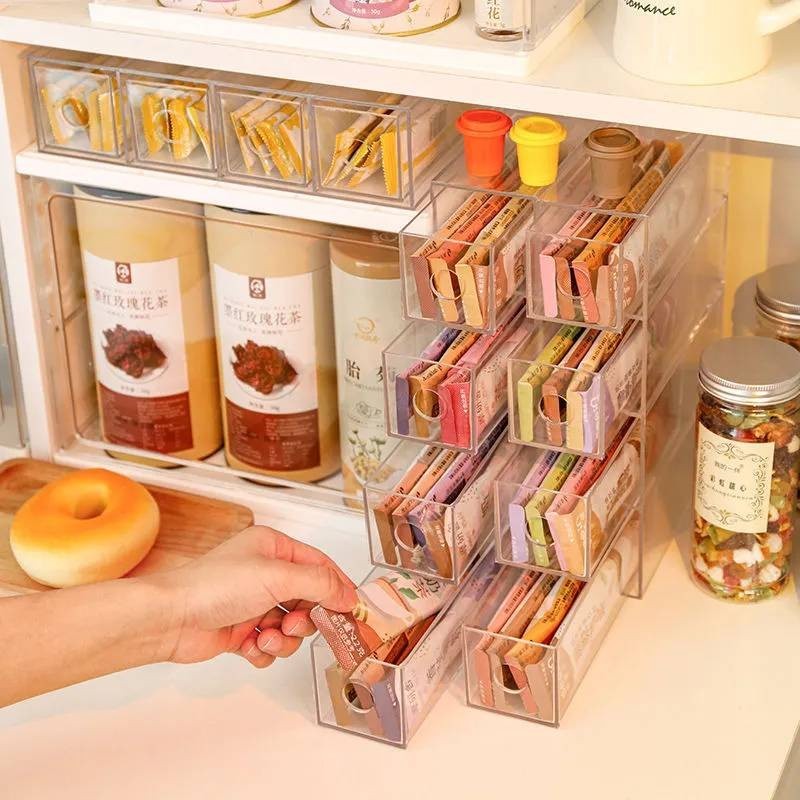 Singapore Stock Stackable Disposable Tea Bags Coffee Storage Organizer ...