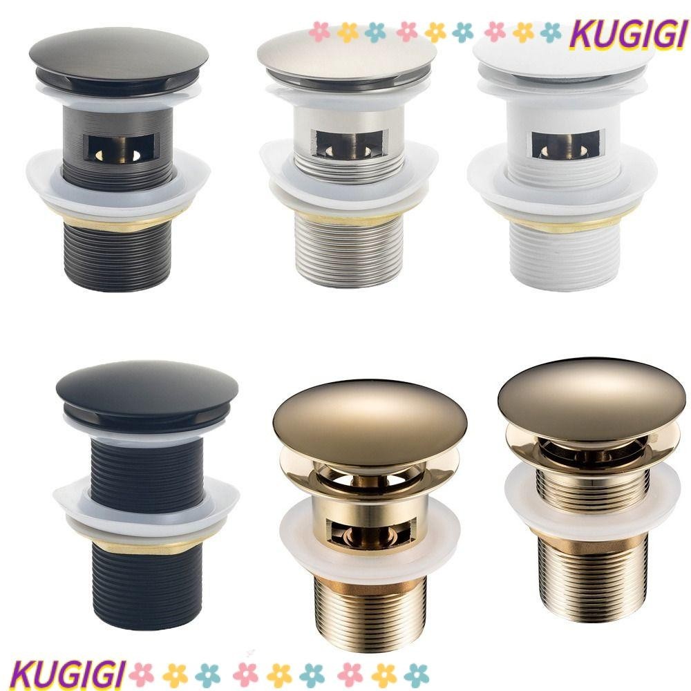 KUGIGI Basin Waste Plug Drainer, Push Pop Up Metal Sink Drain Waste ...