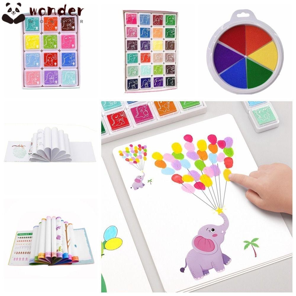 WONDER Finger Paint Set, Drawing Toys 6/12/24 Color Finger Painting ...