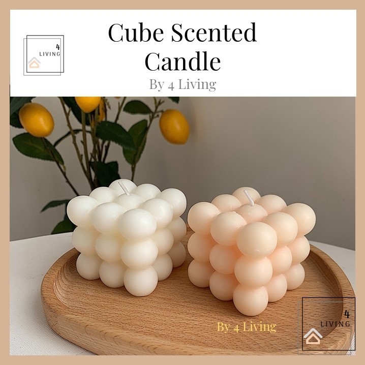 [READY STOCK] Cube Scented Candle Minimalist Candle Ins Style Candle ...
