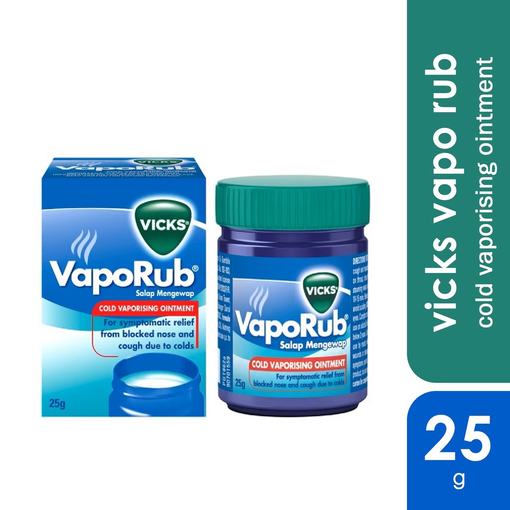 Vicks Vaporub Cold Vaporizing Ointment 25g/50g | Relieve Cough and ...