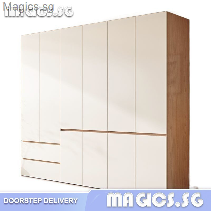Magics Solid Wood Wardrobe Home Bedroom Wall Locker Modern Simple Small ...