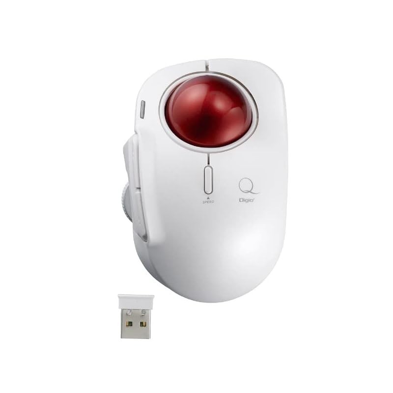 Nakabayashi Digio2 trackball mouse, compact, wireless, 5-button, laser ...