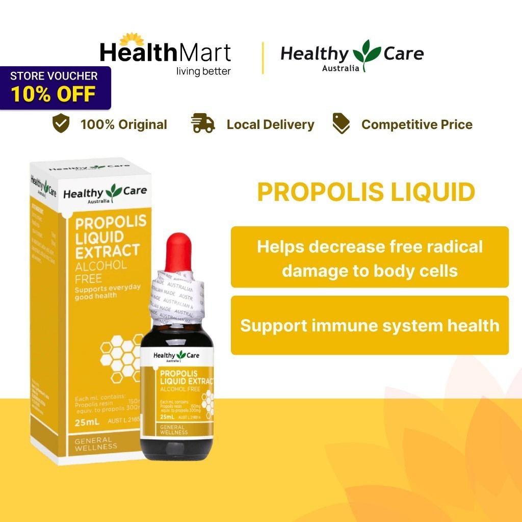 [SG] Healthy Care Propolis Liquid, Extract Alcohol Free, 25ml (Immune ...