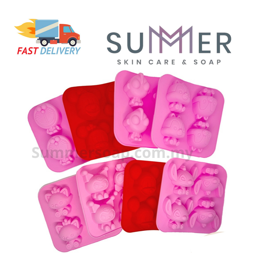 Silicone Mould 4 Cavity Cartoon Ultraman Minnie Cat Stitch Chipmunks ...