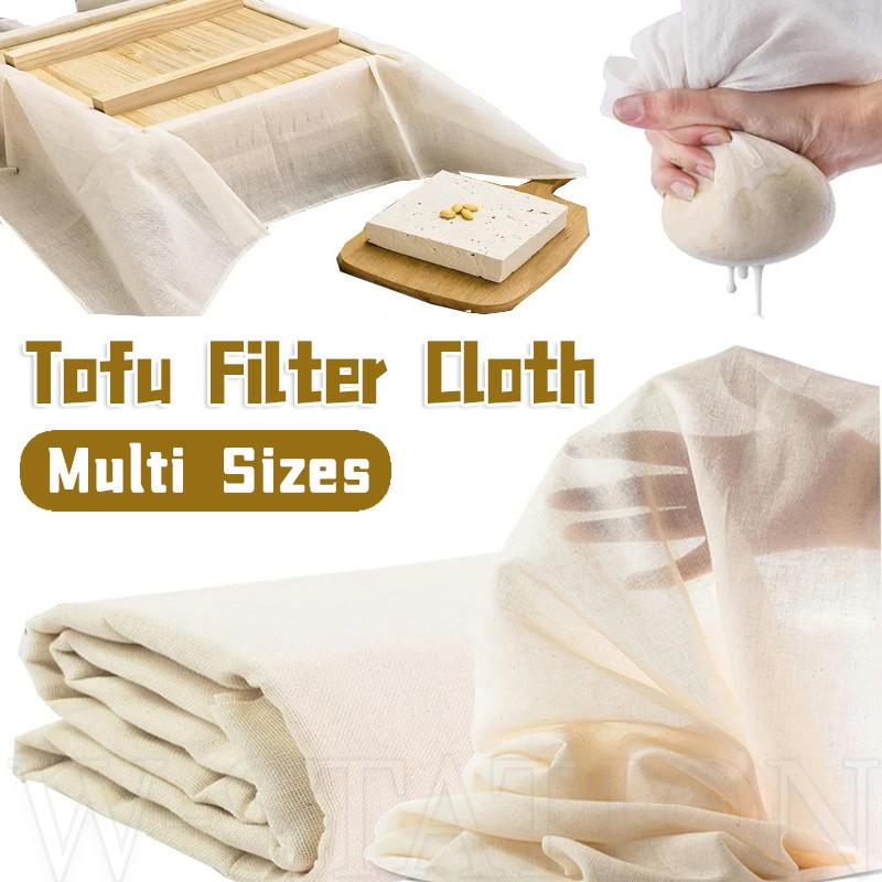 White Cotton Gauze - Reusable Tofu Filter Cloth - DIY Soy Pressing Mold ...