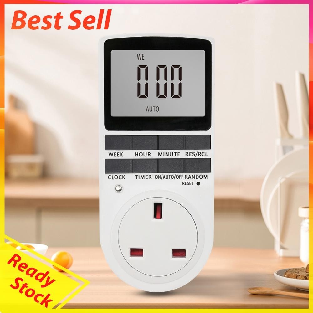 Digital Timer Switch 24 Hour Cyclic Plug Outlet UK Plug Electronic ...