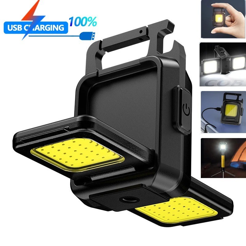 XPE Work Light 1000LM COB LED Mini Keychain Light Type-C USB ...