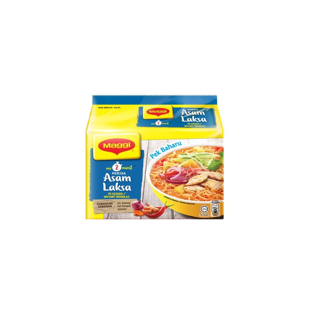 Maggi 2-Minute Asam Laksa (5x78g) | Shopee Singapore
