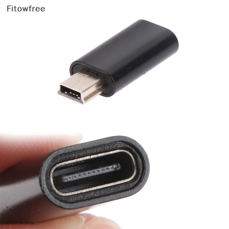 Fitow Mini 5 Pin USB Adapter B Male to USB Type C Female Data Data ...