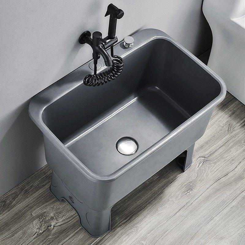 Household mop pool balcony tall wash mop basin Toilet mop pool mobile ...