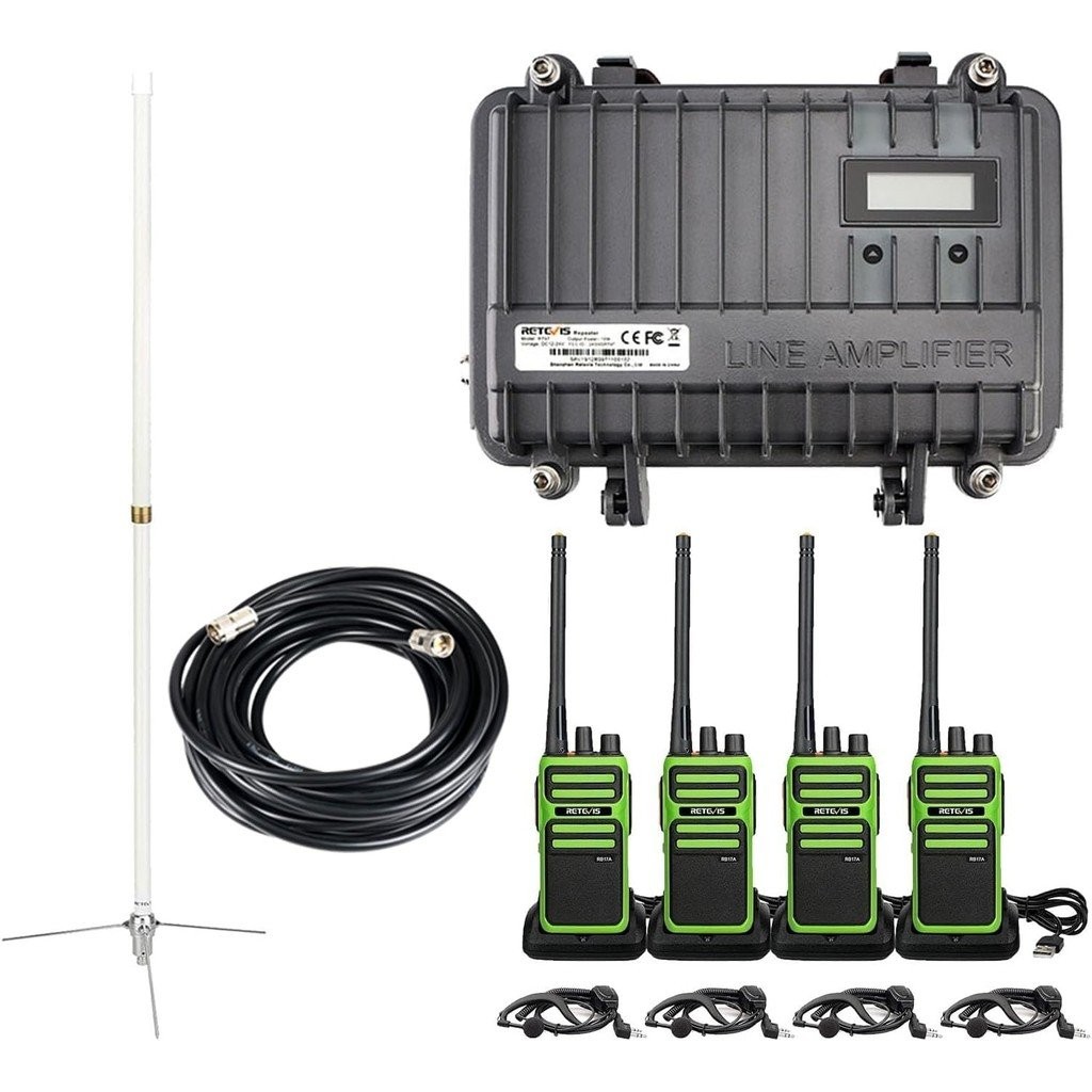 Retevis RT97 GMRS Repeater Communication Set, Full Duplex Radio ...