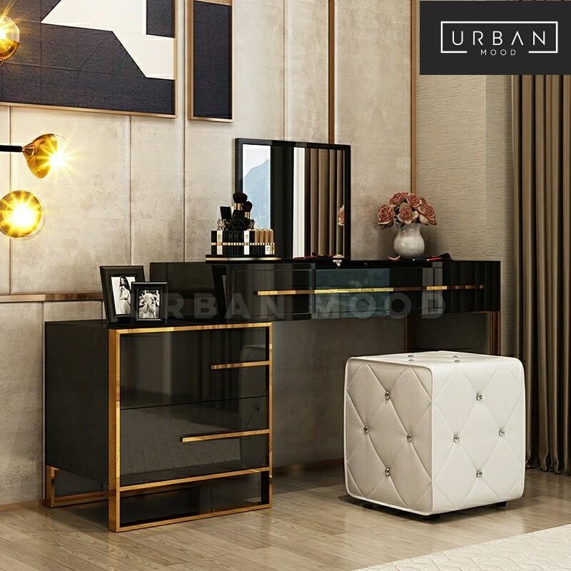 GISELLE Modern Flip Mirror Vanity Table Set | Shopee Singapore