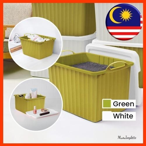 Basket Design Plastic Storage Box Container Lid Handle Kotak Plastik ...