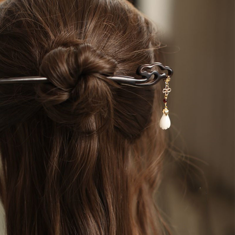 Tassel Ancient Style Wooden Hairpin Modern Costume Wooden Hairpin Hair ...